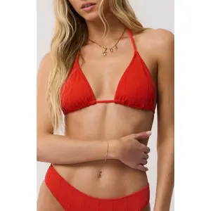 Rip Curl Vibe Surf Triangle Bikini Top - Red