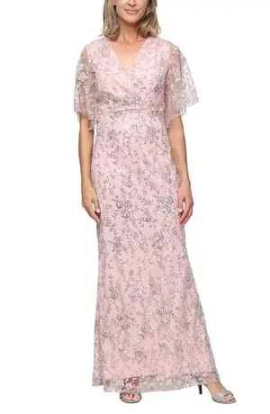 Sl Fashions Sequined Evening Dresses