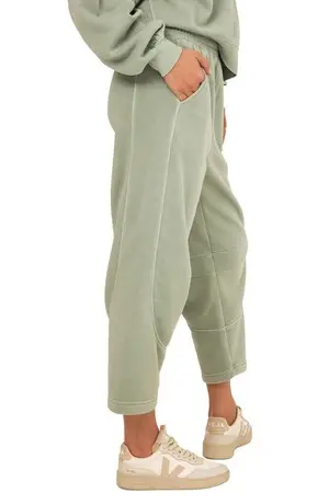 THREADS 4 THOUGHT Chantel Mineral Wash Crop Wide Leg Pants