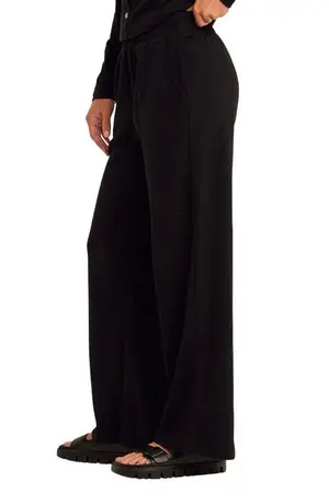 THREADS 4 THOUGHT Ivanna Textured Jersey Wide-leg Pants