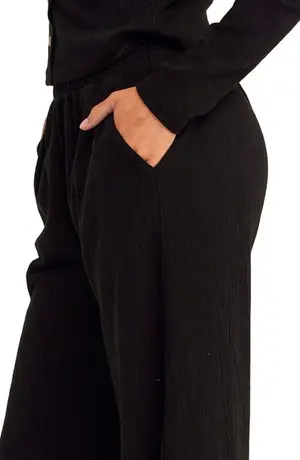 THREADS 4 THOUGHT Ivanna Textured Jersey Wide-leg Pants