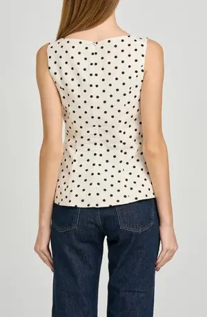 WAYF Arielle Polka Dot Top