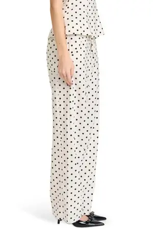 WAYF Lilah Polka Dot Wide Leg Pants
