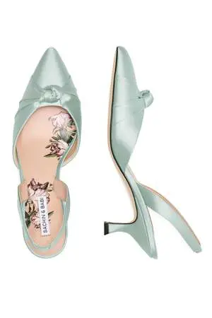 Sachin & Babi Duchess Satin Kitten Heel - Celadon