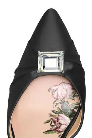 Sachin & Babi York Duchess Satin Kitten Heel - Black