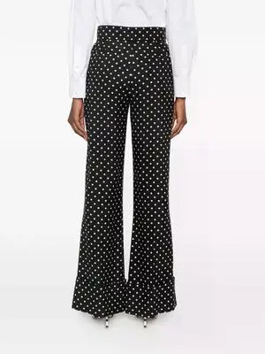Valentino Garavani Polka-dot Cuffed Trousers - Black