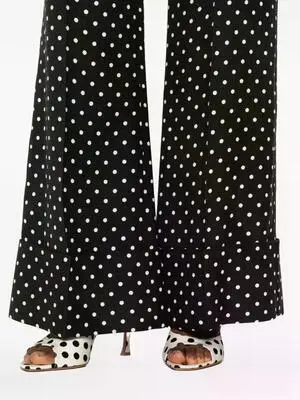 Valentino Garavani Polka-dot Cuffed Trousers - Black