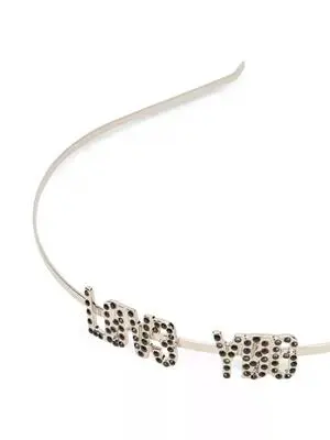 Red Valentino Embellished Headband - Silver