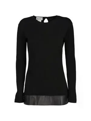 Gianfranco Ferre Leather Panelled Top