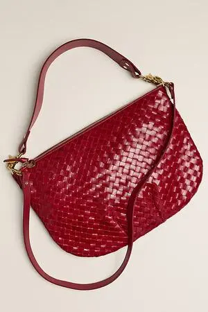 Clare V. Moyen Messenger Crossbody Bag Garnet