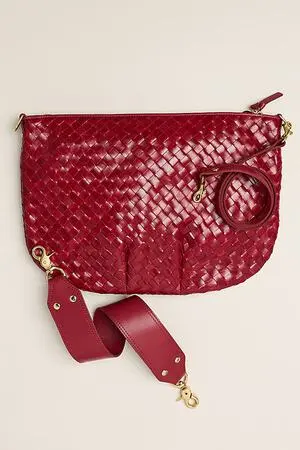 Clare V. Moyen Messenger Crossbody Bag - Garnet