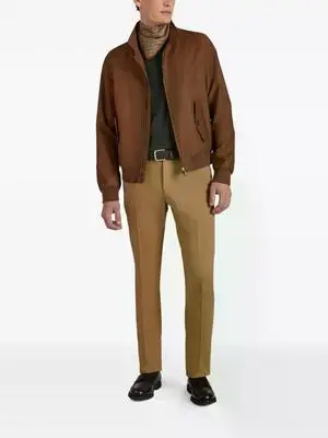 Montedoro Zip-fastening Jacket With Band Collar And Ribbed Trims