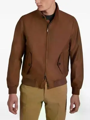 Montedoro Zip-fastening Jacket With Band Collar And Ribbed Trims