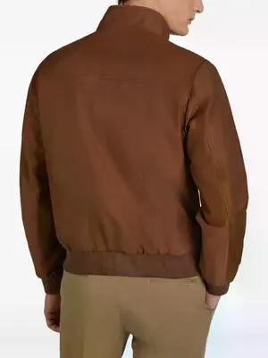 Montedoro Zip-fastening Jacket With Band Collar And Ribbed Trims