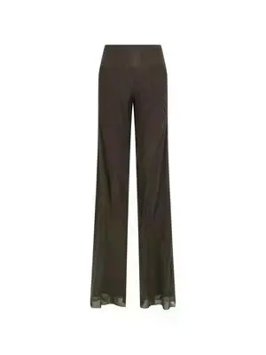 Rick Owens Bias Silk Trousers - Brown