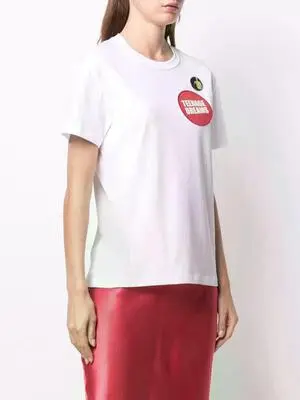 Raf Simons Teenage Dreams-patch Cotton T-shirt - White