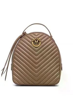 Pinko Love Chevron Backpack - Brown