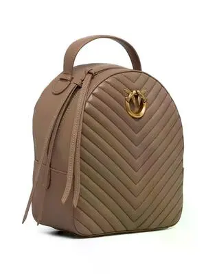 Pinko Love Chevron Backpack - Brown