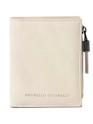 Brunello Cucinelli Grained Zip Wallet - Neutrals