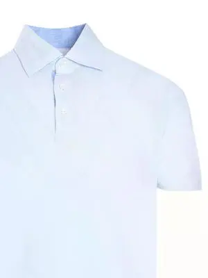 LUIGI BORRELLI Short-sleeve Polo Shirt - Blue