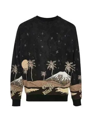 ONLY THE BLIND Cotton Landscape Design Sweatshirt