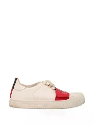 Gcds Stripe Strap Leather Sneakers
