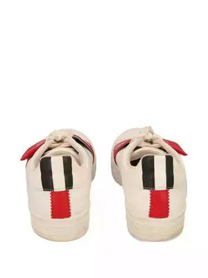 Gcds Stripe Strap Leather Sneakers