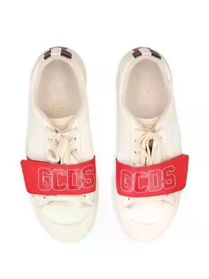 Gcds Stripe Strap Leather Sneakers