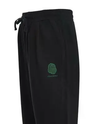 FINGERCROXX Drawstring Logo Track Pants - Black