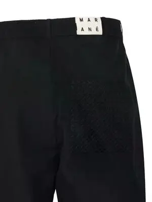 Marané Embroidered-pocket Trousers - Black