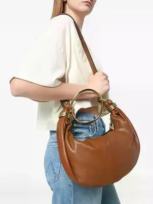 Chloé Small Leather Satchel With Bracelet Handle