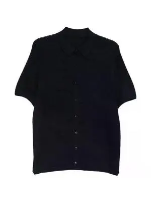 Eric Bompard Waffle-knit Buttoned Shirt