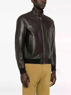 Tagliatore Jacket With Zip Closure - Brown