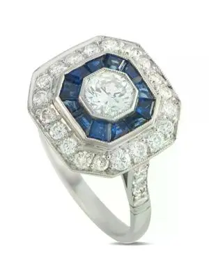 LB EXCLUSIVE Diamond And Sapphire Ring - Silver