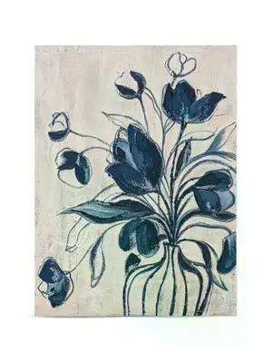 AGAVE QUADRI Ikebana Painting In Wooden Frame - Neutrals