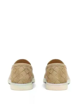 SCAROSSO Ludovica Suede Loafers - Neutrals