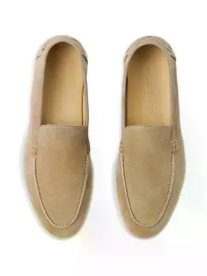 SCAROSSO Ludovica Suede Loafers - Neutrals
