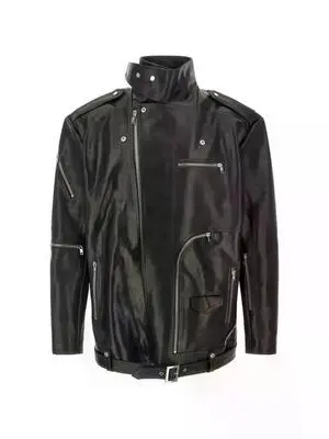 Rick Owens Biker Leather Jacket - Black