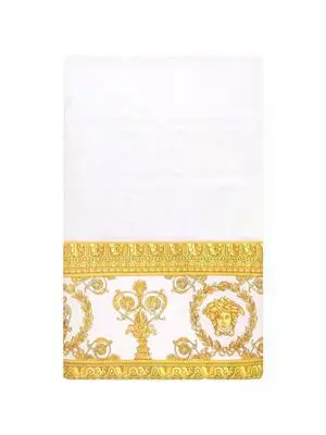 Versace I Love Baroque Cotton Bath Towel - White