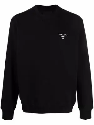 Prada Logo Print Crewneck Sweatshirt