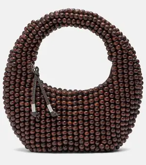 Staud Reef Small Beaded Top-handle Bag