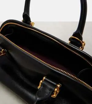 Balenciaga Bolero Mini Leather Top-handle Bag - Black
