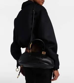Balenciaga Bolero Mini Leather Top-handle Bag - Black