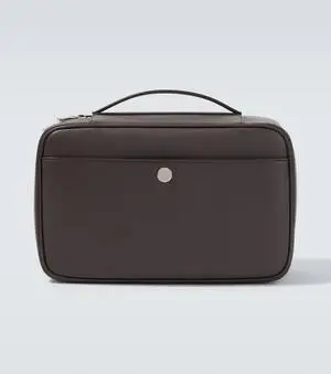 Brunello Cucinelli Leather Toiletry Bag - Brown