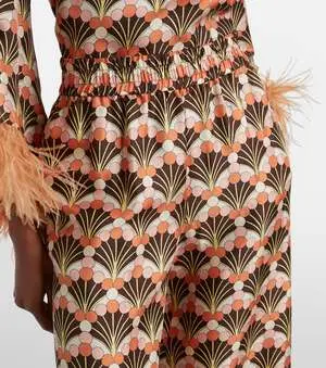 La DoubleJ Printed Silk Palazzo Pants - Multicoloured