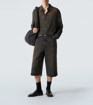 Our Legacy Capri Cut Distressed Shorts