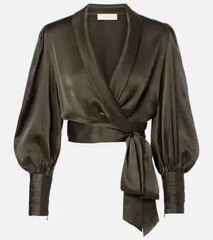Zimmermann Silk Wrap Top