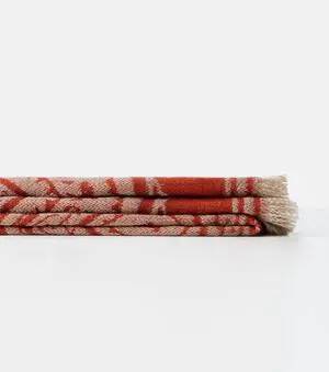 Etro Paisley Wool Jacquard Throw - Red