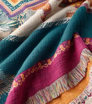 Etro Shanti Embroidered Cotton Throw - Multicoloured