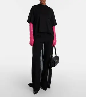 Balenciaga Draped Cotton Jersey T-shirt